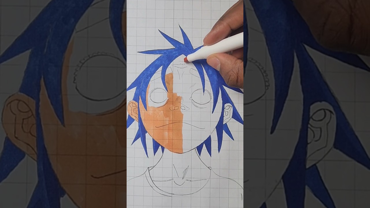 2D @Gorillaz Full Sketch and Color 🤩 What was Your Favorite 2D Looks ? 🤔 #gorillaz  #2d  #Sketch