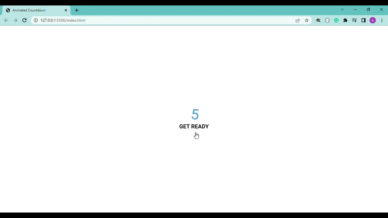 Animated Countdown || HTML || CSS || JavaScript || Project