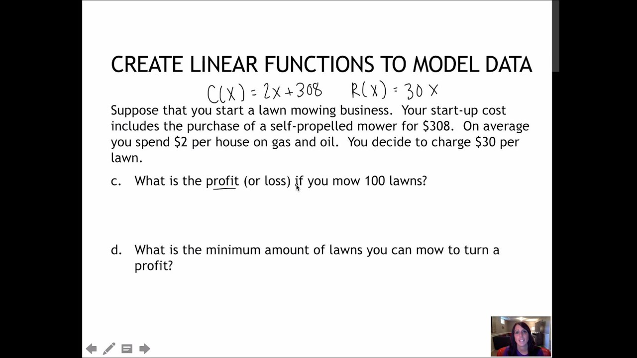 50 Create Linear Functions to Model Data (2.5)