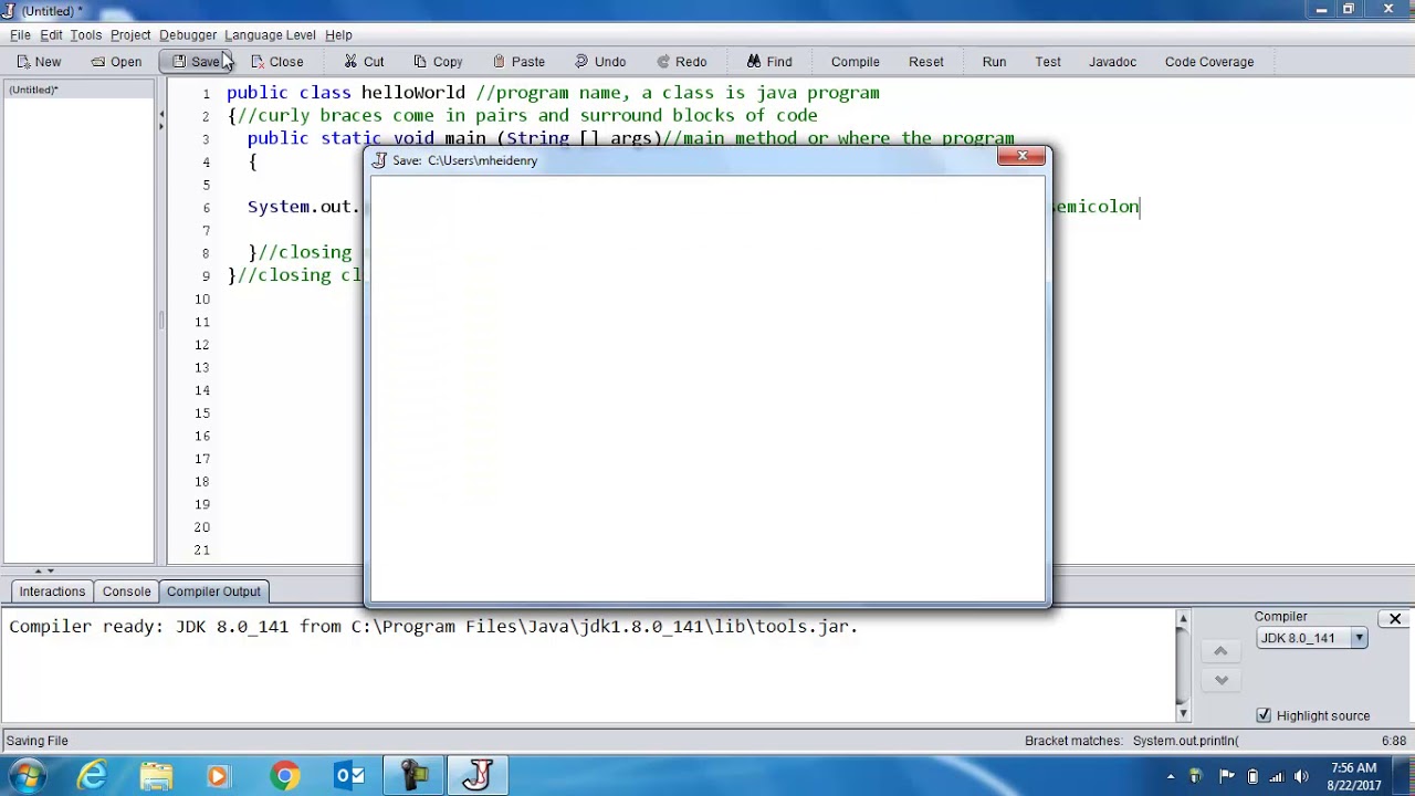 helloWorld with Dr Java