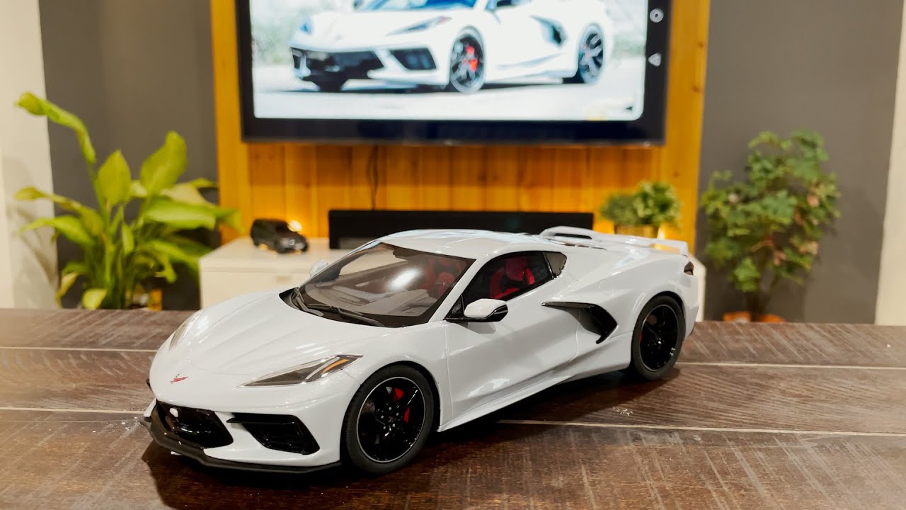 UNBOXING Corvette C8 | White with Red Interior | RESIN MODEL BY GTSPIRIT