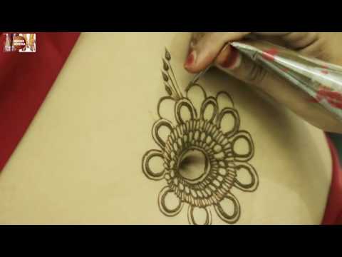 Easy Unique Beautiful Naval Heena Mehndi Designs:Stunning Mehendi By MehndiArtistica