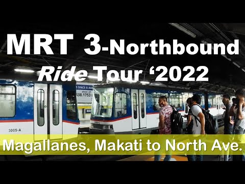 MRT 3-Northbound Ride Tour | Magallanes to North Ave. | 4K | Manila, Philippines