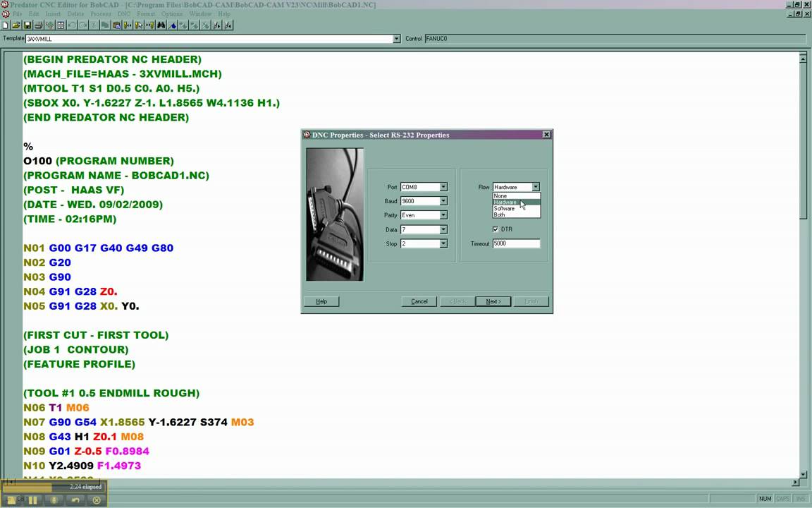 RS232 Communication  BobCAD / Predator Editor