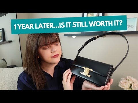 CELINE TRIOMPHE SHOULDER BAG (CLAUDE) 🖤✨ 1 YEAR REVIEW