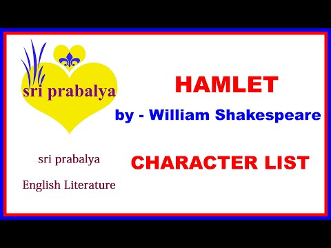 HAMLET CHARACTER LIST By William Shakespeare in Tamil