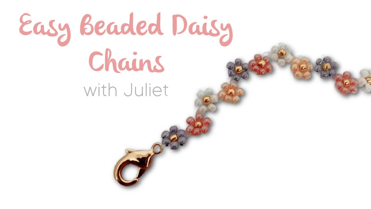 Learn How to Make a Beaded Daisy Chain 🌼 Bracelet with Seed Beads – Step-by-Step Tutorial