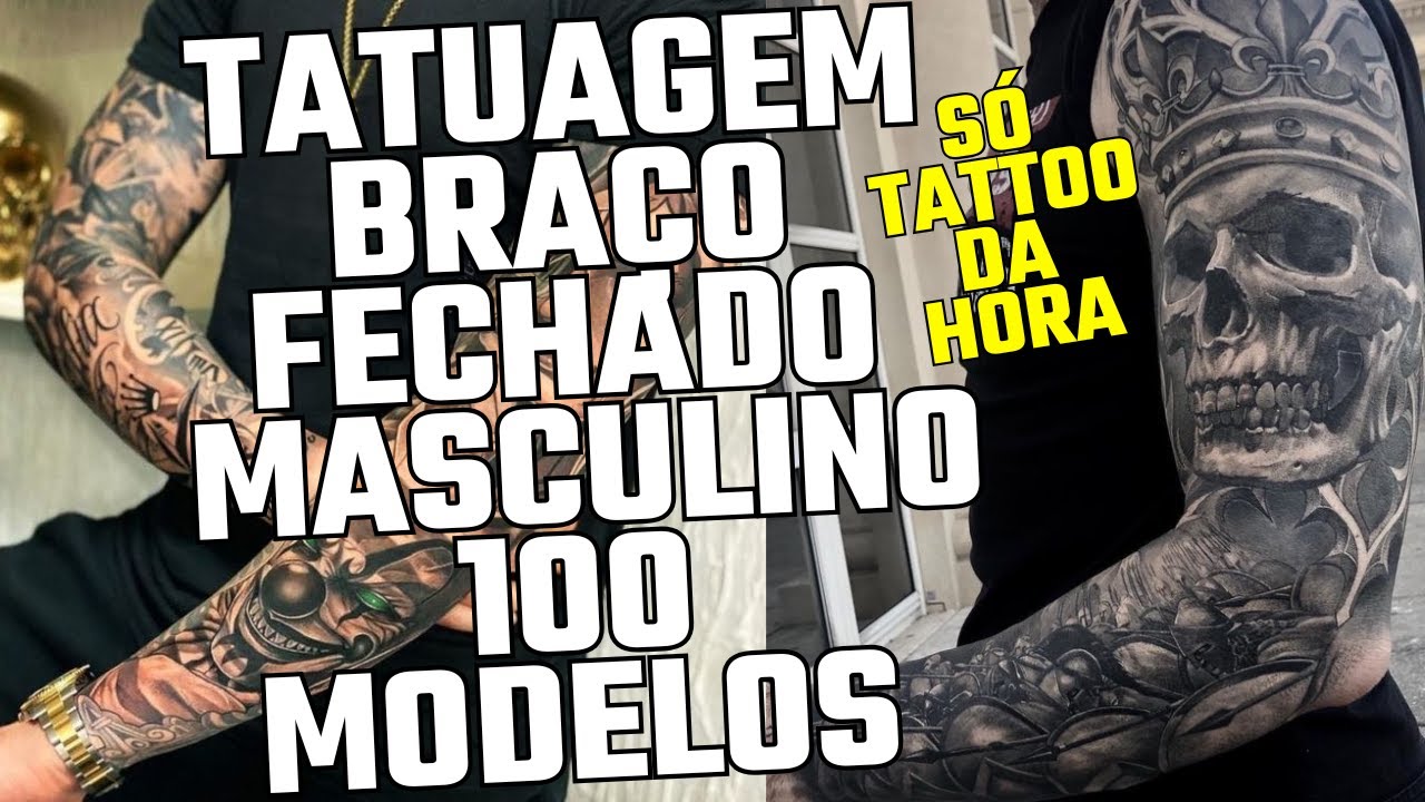 TATUAGEM BRAÇO FECHADO MASCULINO 100 MODELOS PARA SE INSPIRAR