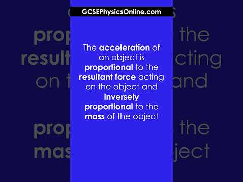 Newton's 2nd Law Definition - GCSE Physics