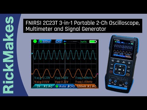 FNIRSI 2C23T 3-in-1 Portable 2-Ch Oscilloscope, Multimeter and Signal Generator