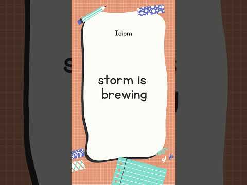 English Idiom and Meanings | storm is brewing with sound 📖 #shorts #youtubeshorts