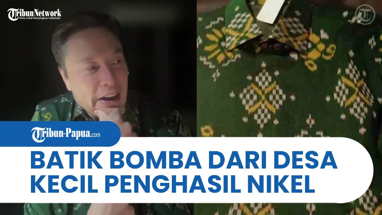 Momen Elon Musk Pakai Kemeja Batik Bomba Khas Sulawesi Tengah saat KTT ...