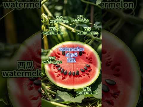 10 seconds Chinese words - watermelon #words#Chinesewords #chineselearning #languagelearning