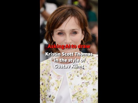 Asking AI to draw Kristin Scott Thomas in the style of Gustav Klimt#shorts #GustavKlimt #KristinSco