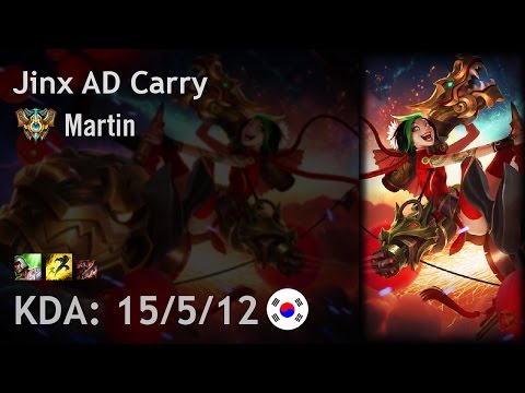 Jinx AD Carry vs Caitlyn - Martin - KR Challenger Patch 7.9