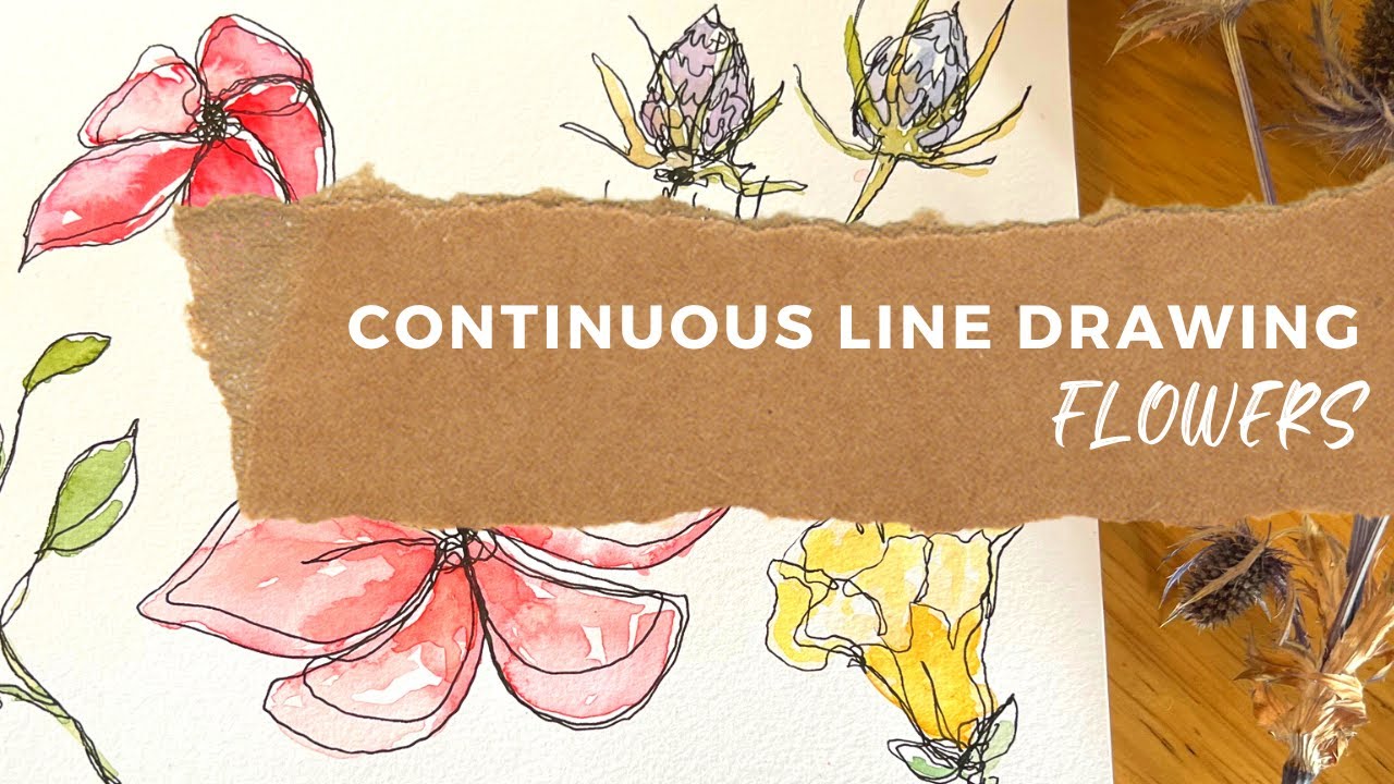 How to Create Continuous Line Drawing Flowers