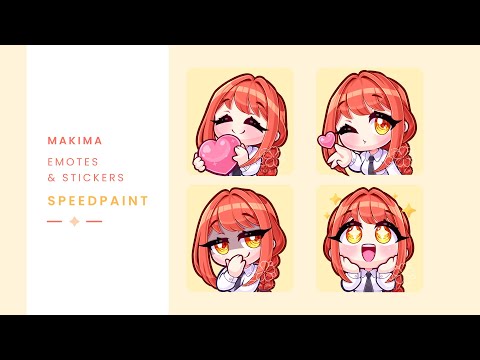 Chainsaw Man Makima Emotes ✦ [Clip Studio Paint Speedpaint]