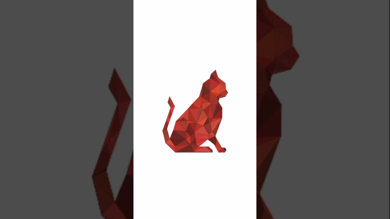 Low poly art in Adobe illustrator #adobeillustrator #lowpoly  #illustratortutorial #shorts