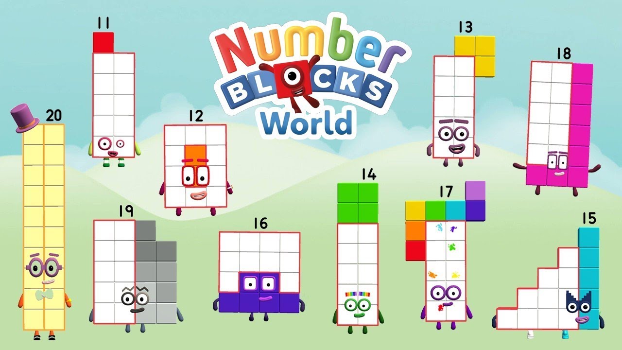 Numberblocks World #2 - Meet Numberblocks 11-20 and Learn How to Trace Their Numerals | BlueZoo Game