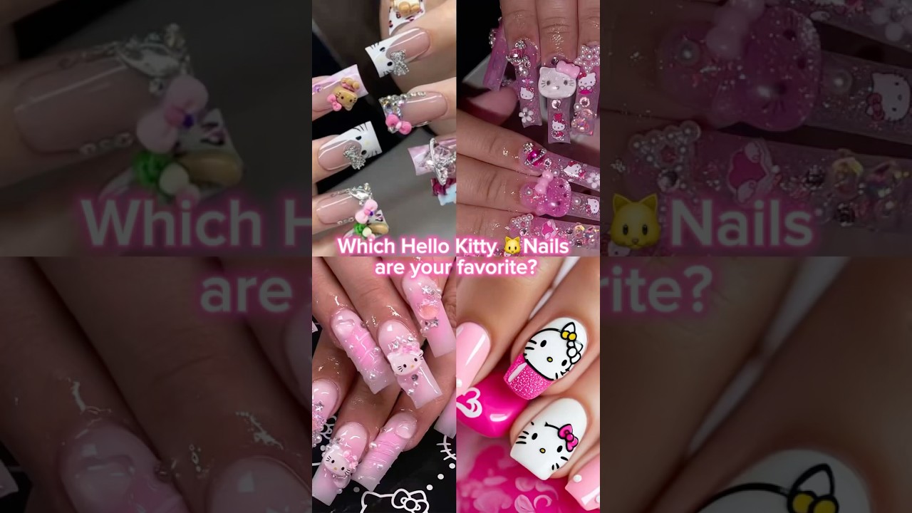 Which Hello Kitty Nail Design is Your Favorite? #hellokittynails