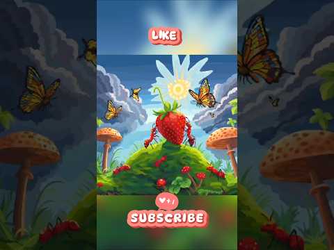 Ants That Eating Strawberries And Butterflies Enjoying The Sunlight #drawing #zencolor #butterfly