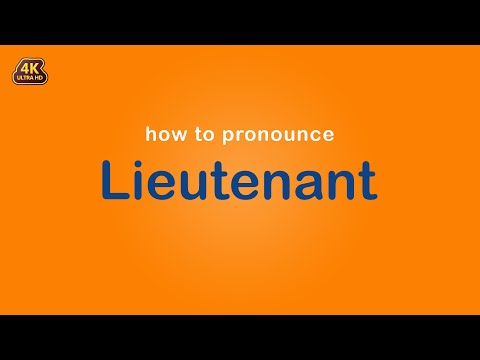 how to pronounce Lieutenant