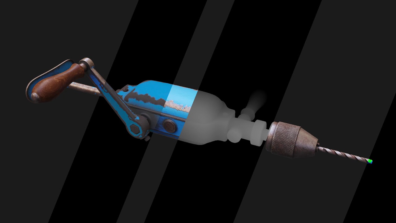 Autodesk Maya Render with Arnold : Vintage Hand Drill