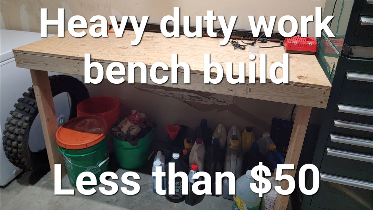 Building a heavy-duty work bench for less than $50!