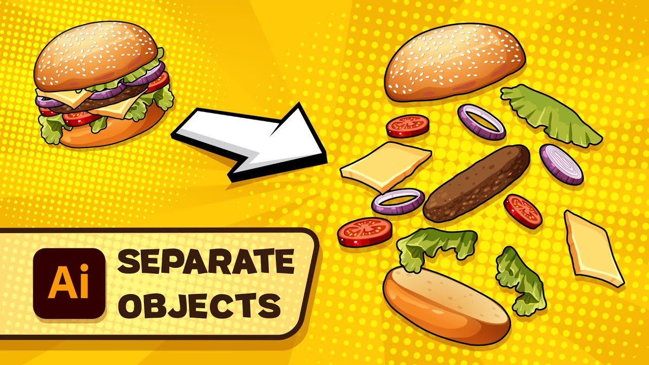 How To Separate Vector Objects And Create New Layers For Them - Adobe Illustrator Tutorial