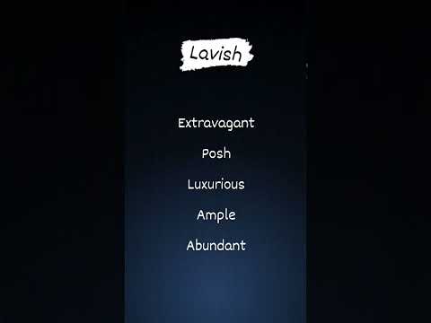 Lavish Meaning | Word book