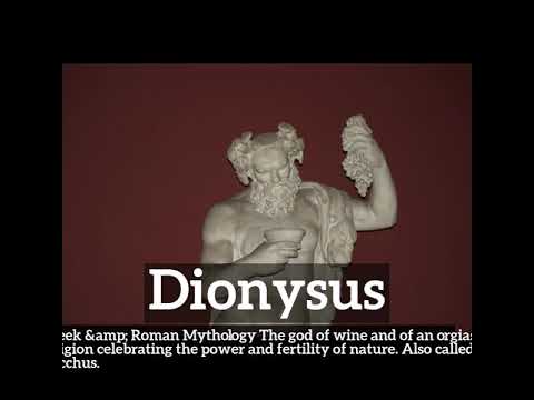 How Does Dionysus Look? | What is Dionysus? | How to Say Dionysus in English?