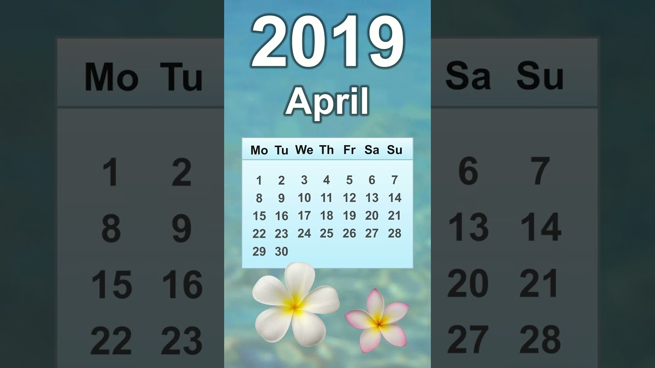 April 2019 Calendar