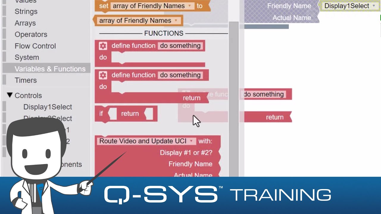 Q-SYS Training  |  Control and UCI INTERMEDIATE - J3 - Return Functions