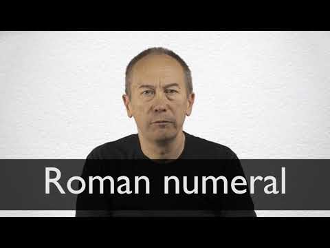 How to pronounce ROMAN NUMERAL in British English