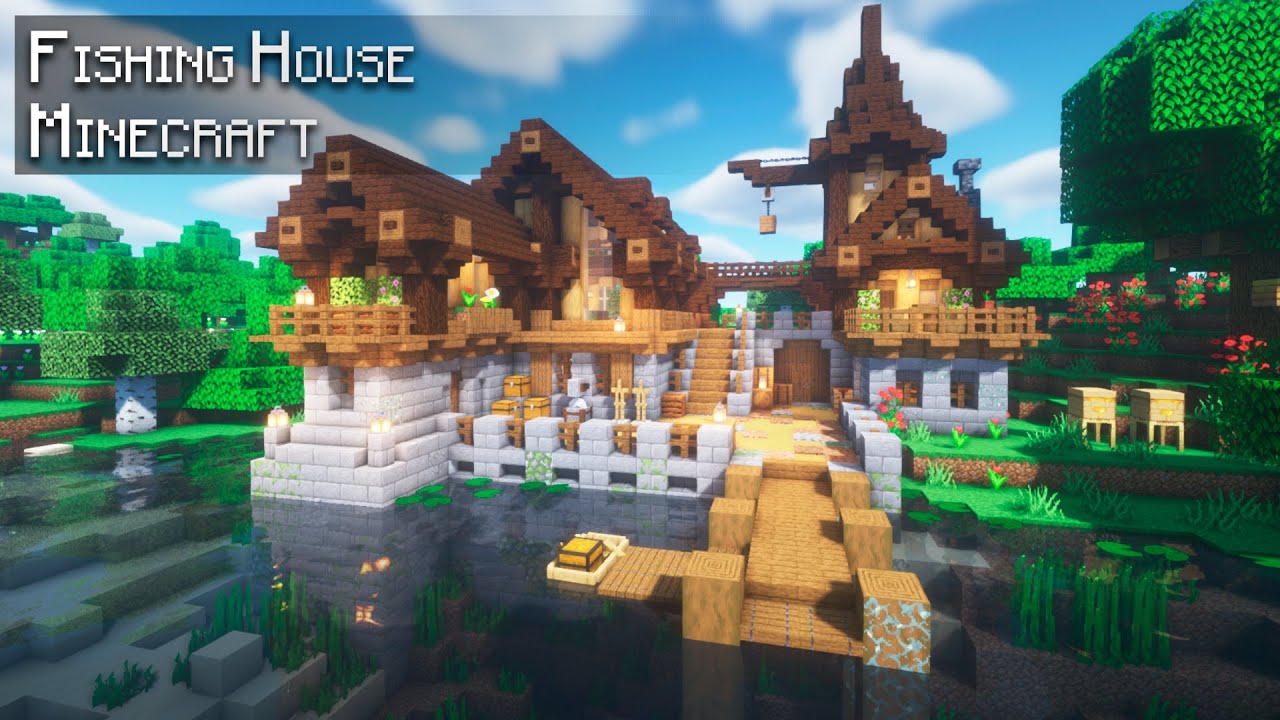 Minecraft: How to build a Fishing House | Tutorial