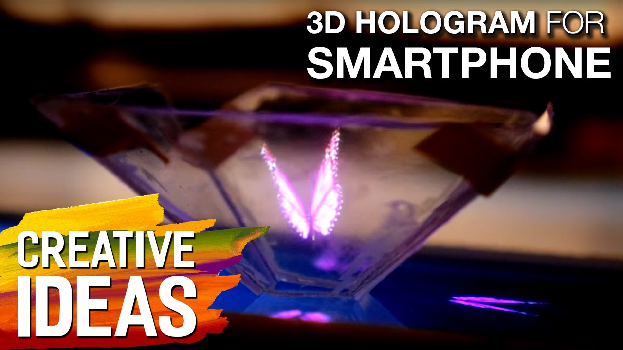 How to make a  3d hologram projector for smartphone ►►► スマートフォン用の3Dホログラムプロジェクターを作る方法