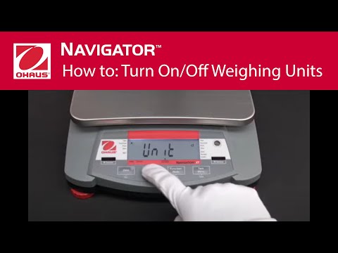 How to: Turn On/Off Weighing Units - OHAUS Navigator™ Portable Balances