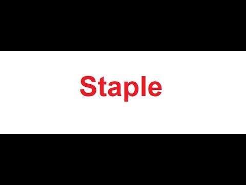 Staple meaning in Hindi