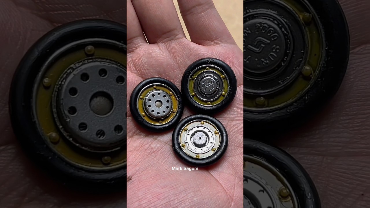 Let’s make tiny scooter wheels out of random objects! 🛵🛞 #miniatures #diycrafts #shorts
