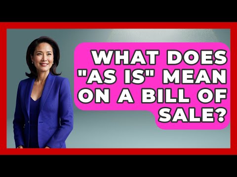 What Does "As Is" Mean On A Bill Of Sale? - Car Collector Enthusiasts