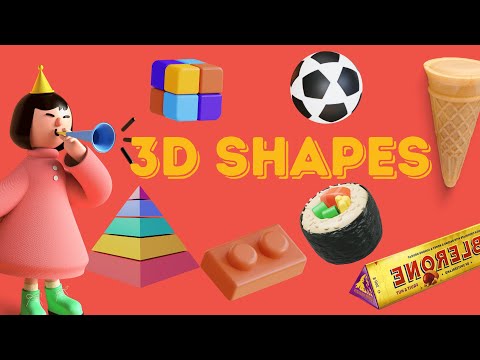 Learn 3D Shapes and Attributes: Faces, Vertices and Edges | Kids geometry