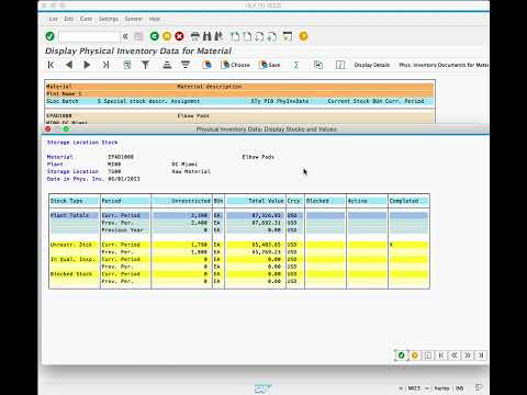 5.5 Physical inventory reports in SAP using T-code: MI23 and More