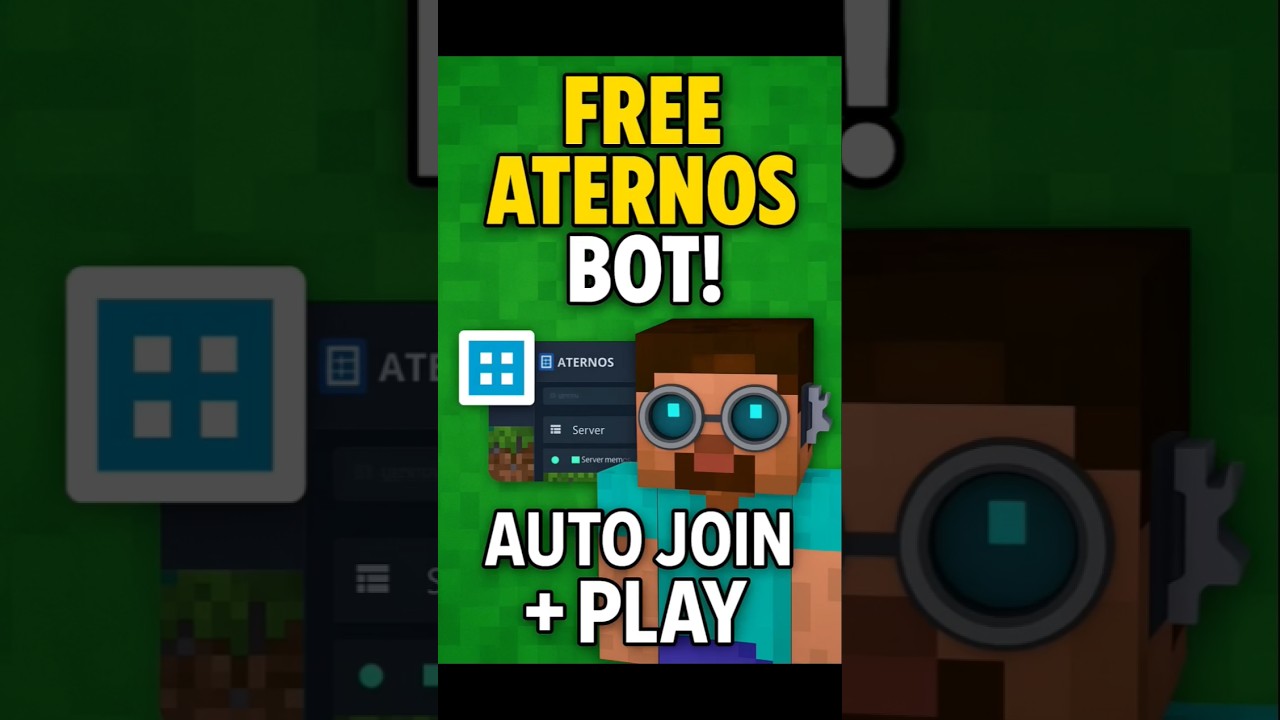 Free Aternos Bot for 24/7, no Replies, not task, free bot. #aternos #bot #aternosbot #minecraft