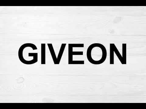 How To Pronounce Giveon