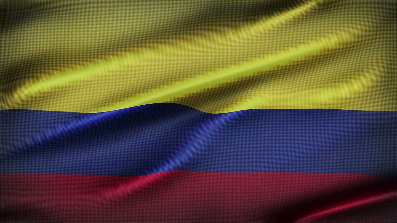 🚩Colombia  Flag Waving | GREEN SCREEN & CHROMA MATTE🚩