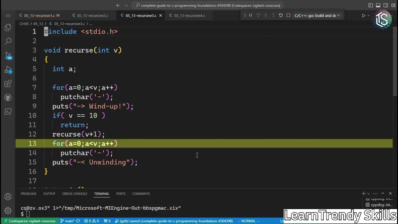 🔄 Creating Recursive Functions in C | Step-by-Step Guide