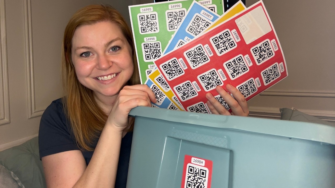 QR Code Smart Labels | Color Coded Scannable Stickers for Storage Bins and Moving Boxes #ad