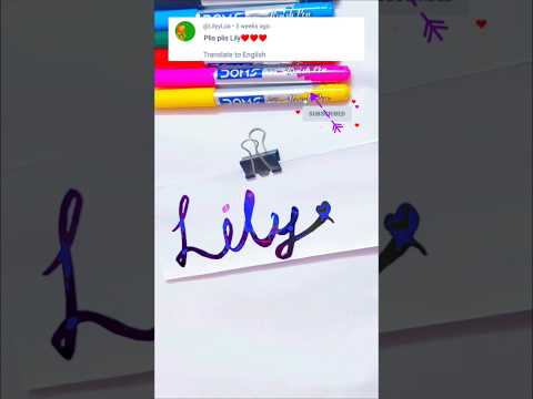 Lily Name Art ❣️ comment Your name first || #shorts #youtubeshorts