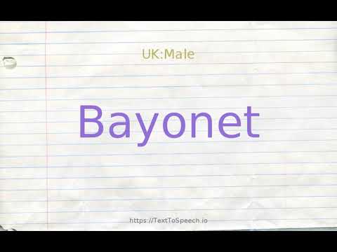 How to pronounce bayonet