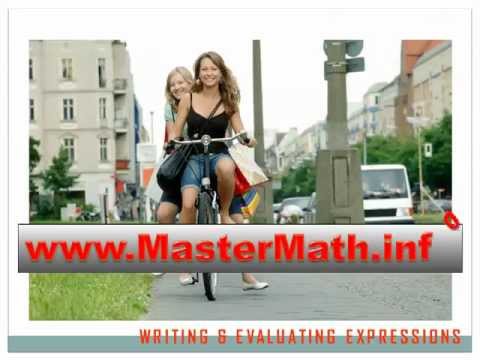 Algebra - Writing and Evaluating Expressions: Version 2
